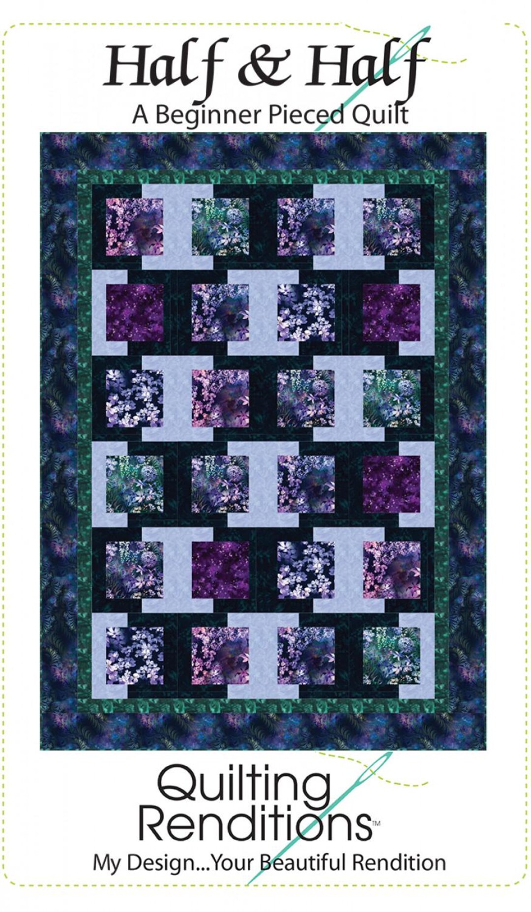 Half & Half Quilt Pattern: Pieced Design, Beginner Friendly - Etsy