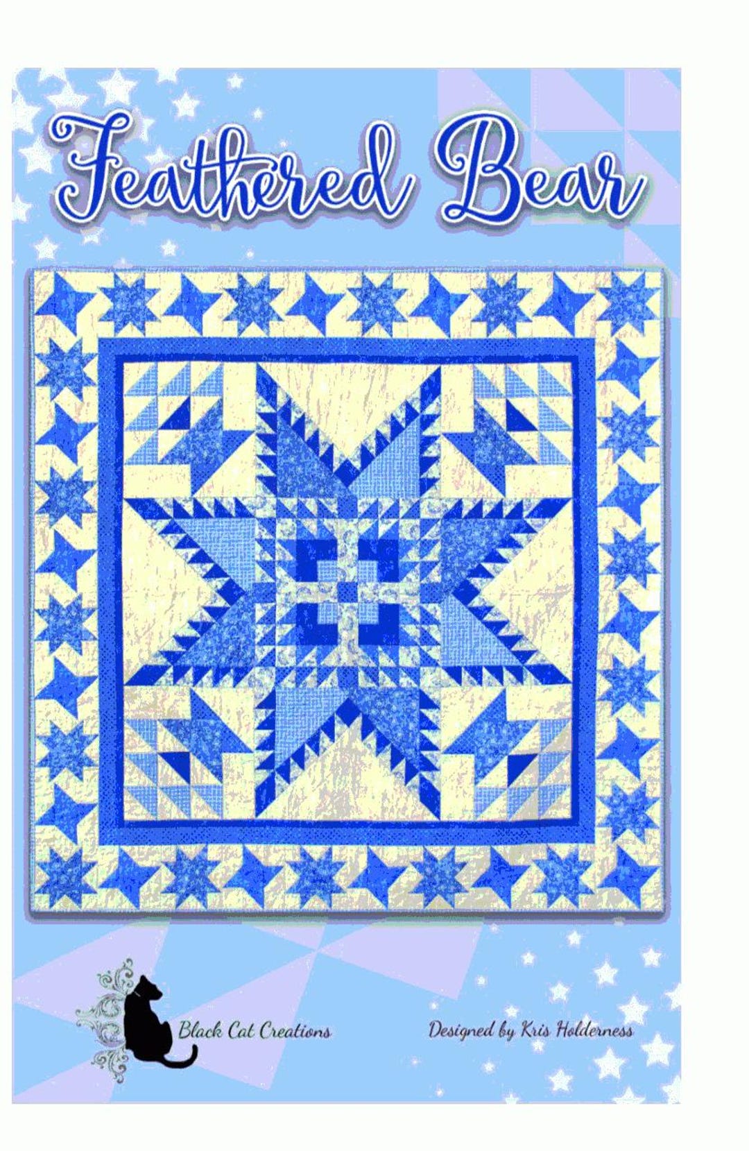Feathered Bear Quilt Pattern PDF Quilt Pattern-pieced Quilt Pattern by ...