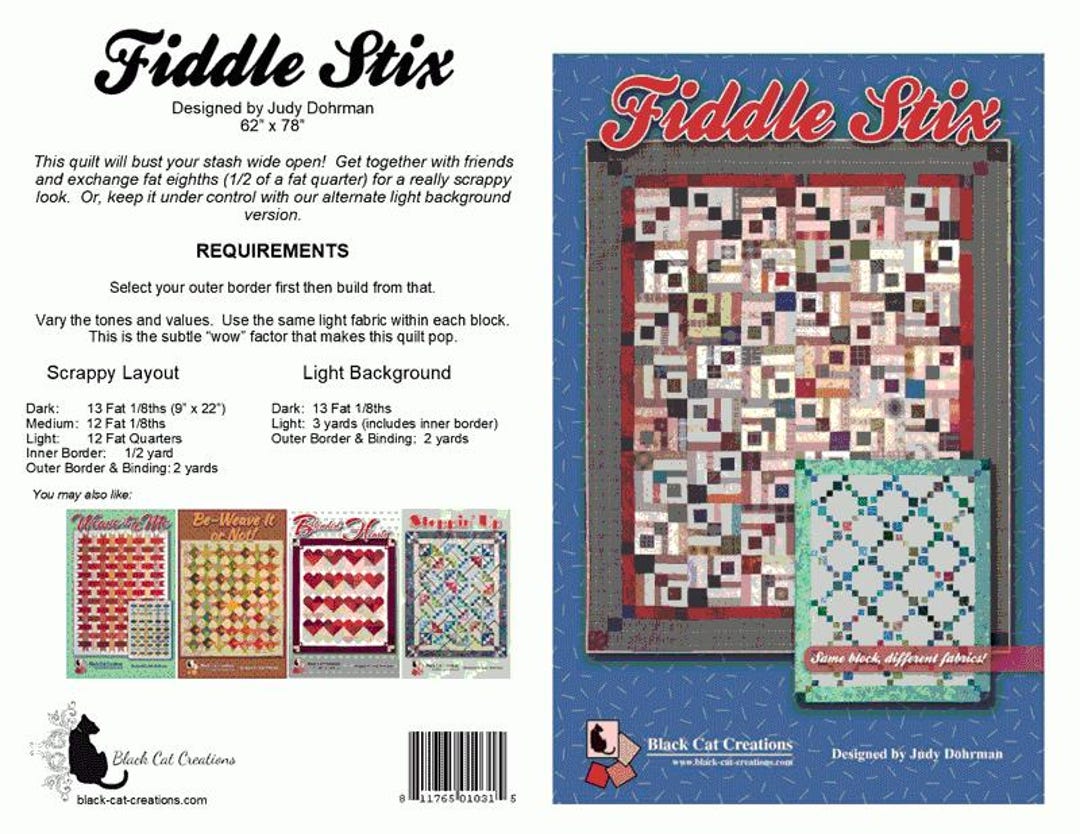 Fiddle Stix Quilt Pattern PDF Quilt Pattern-pieced Quilt Pattern by ...