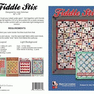 Fiddle Stix Quilt Pattern PDF Quilt Pattern-pieced Quilt Pattern by ...