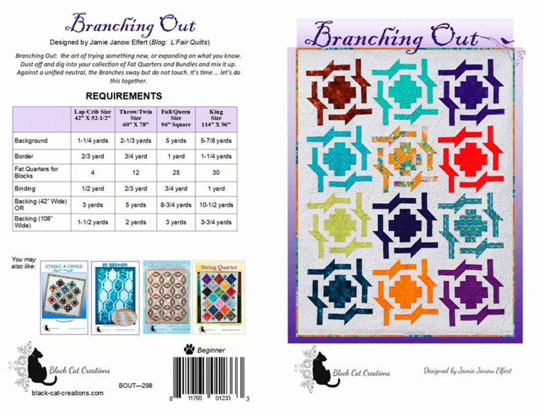 Branching Out Quilt Pattern PDF Quilt Pattern-pieced Quilt Pattern by ...