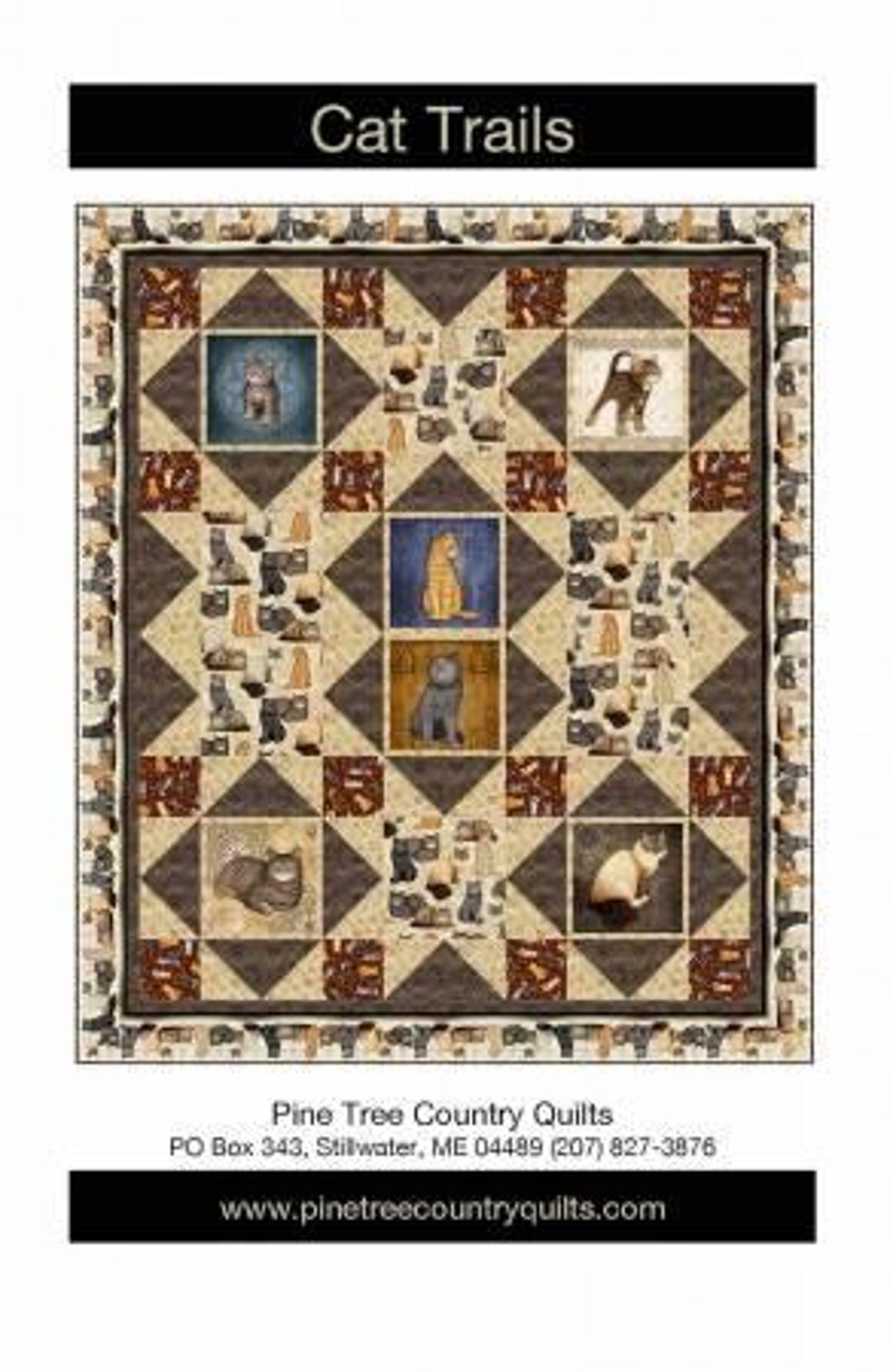 Cat Trails Quilt Pattern PDF Quilt Pattern-pine Tree Country Quilts ...