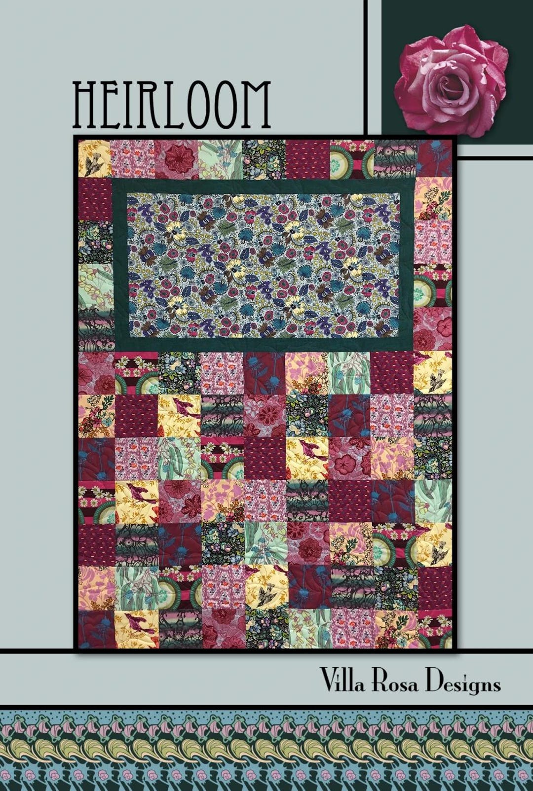 Heirloom Quilt Pattern PDF Quilt Pattern-villa Rosa Instant Download ...