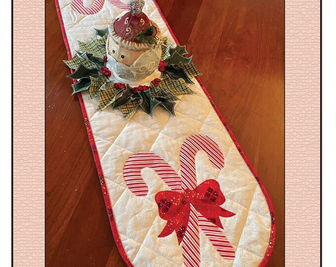 Candy Canes & Holly-table Runner Pattern -quilted Garden Designs - Etsy