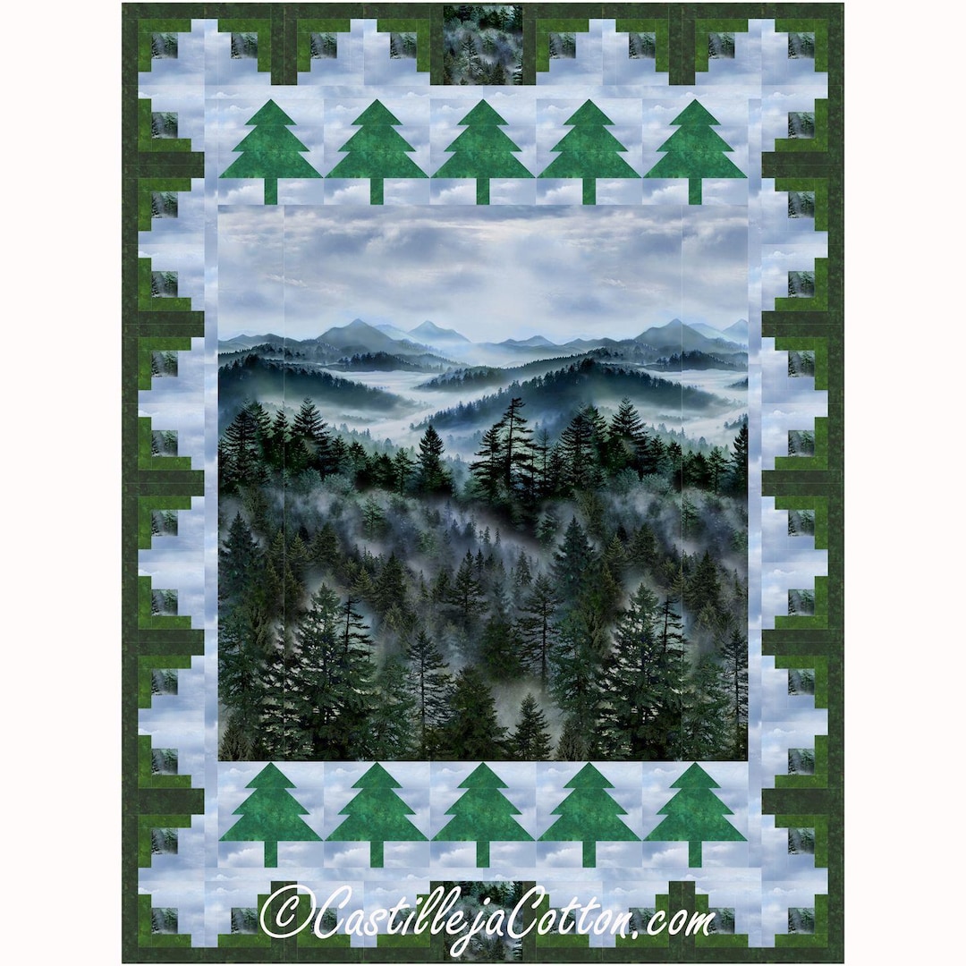 Misty Mountain Logs Quilt Pattern PDF Quilt Pattern-diane Mcgregor-castilleja Cotton-timeless ...