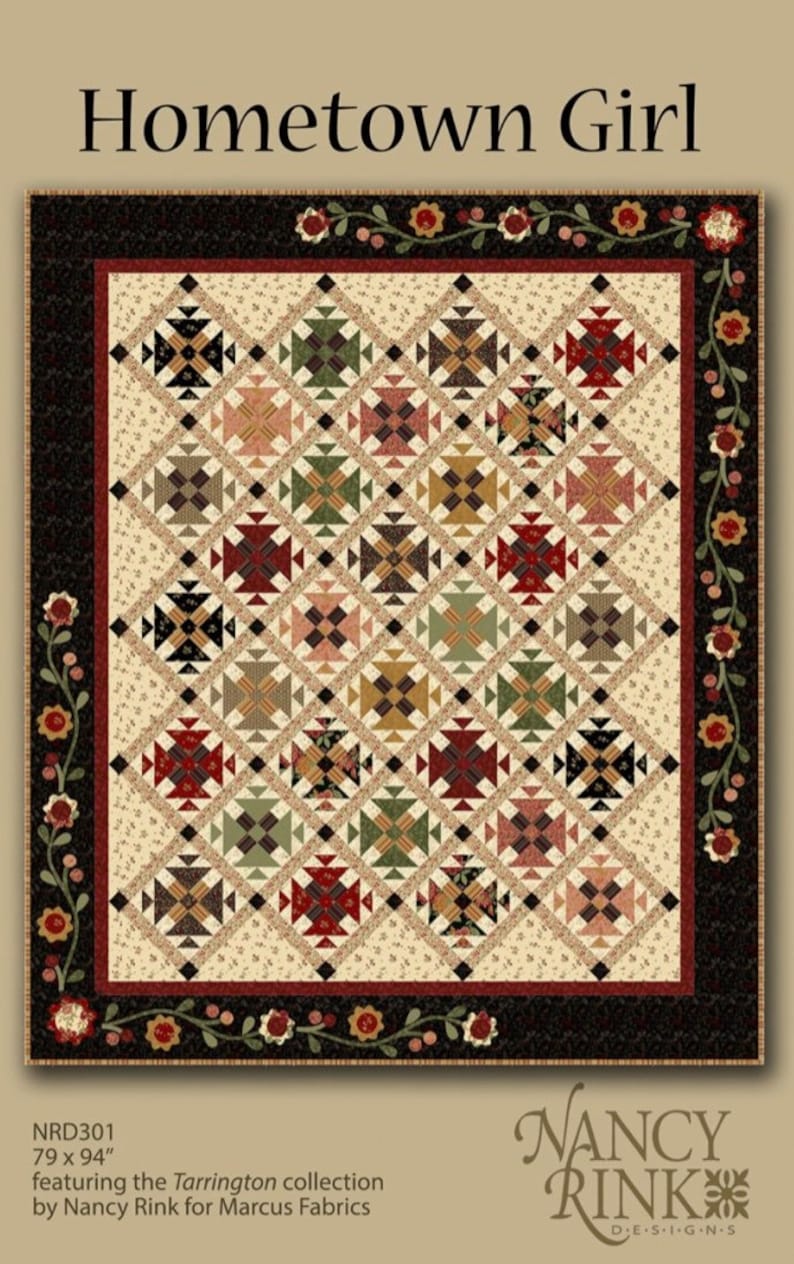 Hometown Girl Quilt Pattern-nancy Rink-pieced and Appliqué - Etsy