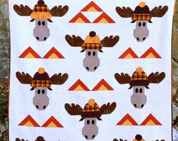 Cotton Street Commons Chocolate Moose Quilt Pattern Finished Size 70x80 ...