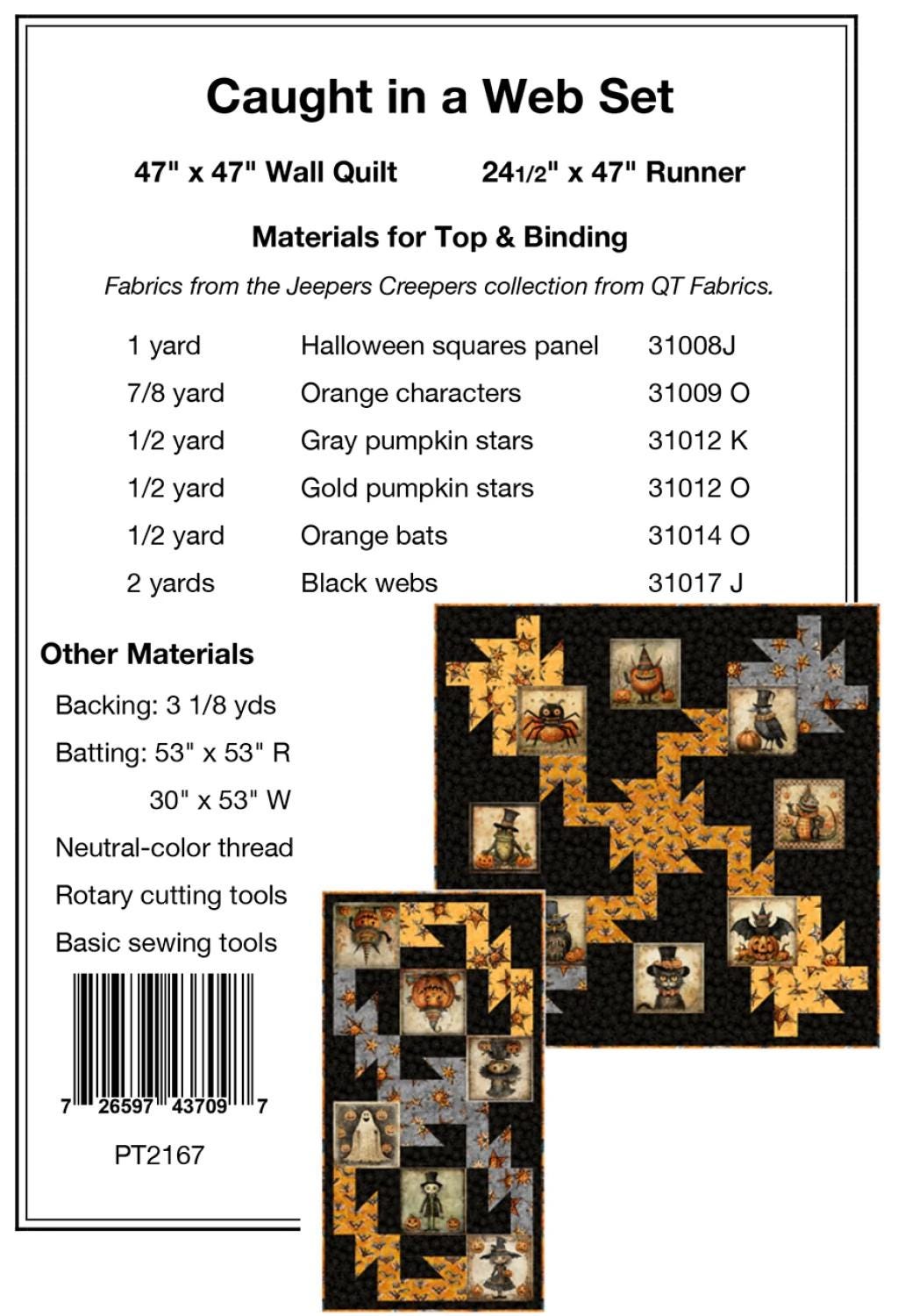 Caught in A Web Panel Quilt Pattern - Pine Tree Country Quilts - Etsy