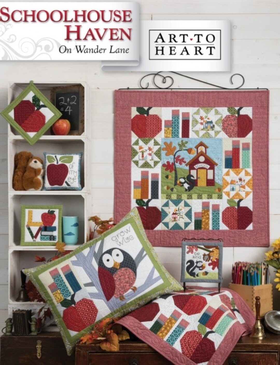 Schoolhouse Haven on Wander Lane Quilt Pattern-appliqué Quilt Pattern ...
