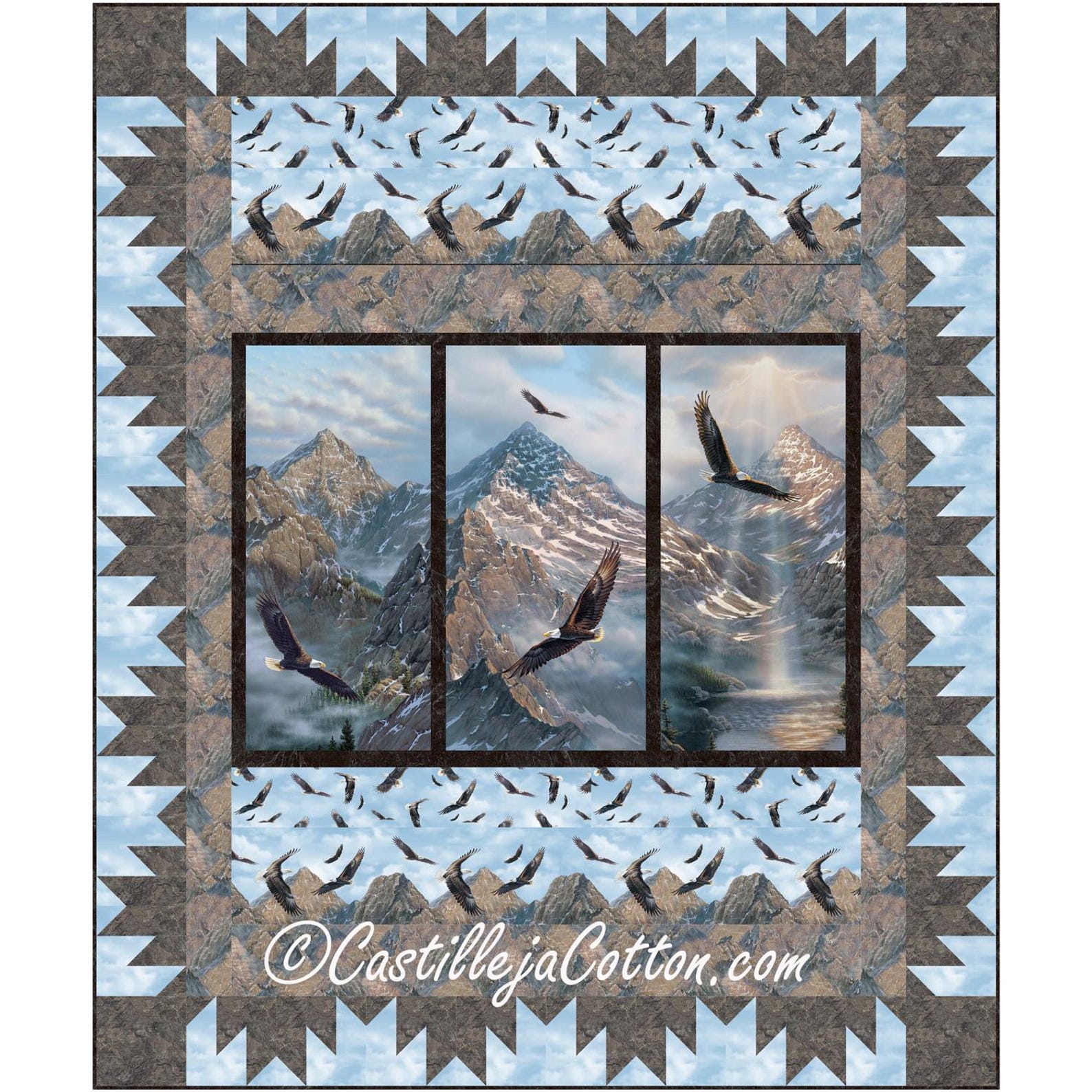 Eagle Trio Panel Quilt Pattern PDF Quilt Pattern-diane Mcgregor ...