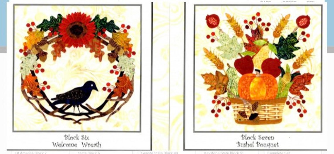 Baltimore Autumn Quilt Pattern-complete Set-p3 Designs-pearl - Etsy