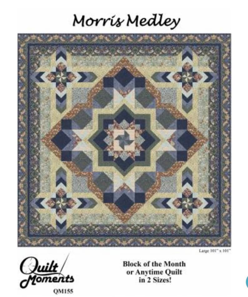 Morris Medley-quilt Pattern-quilt Moments-bom Quilt-marilyn - Etsy