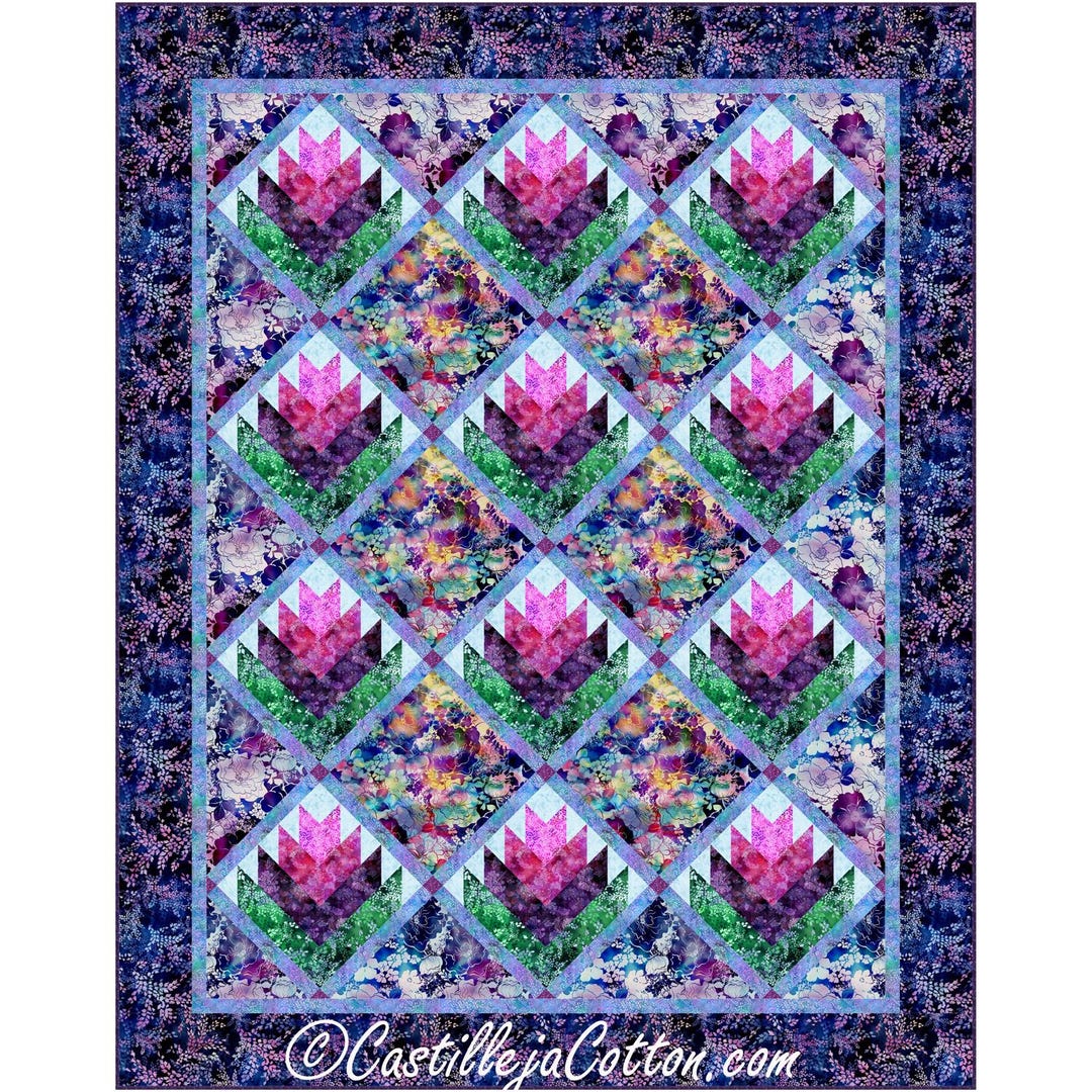 Springtime Log Cabin Quilt Pattern PDF Quilt Pattern-diane Mcgregor-castilleja Cotton-hoffman ...