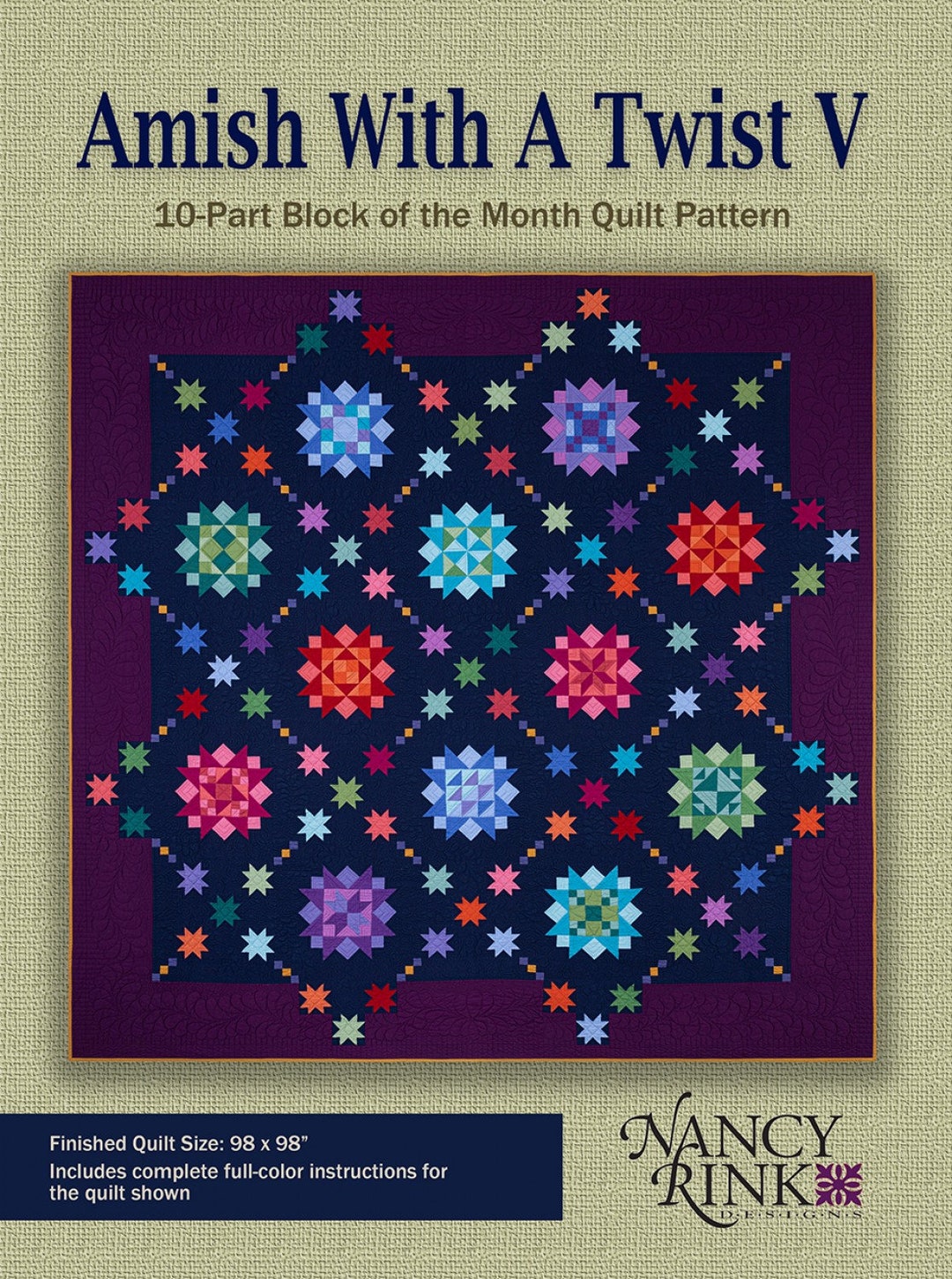 Amish With A Twist V-quilt Pattern-nancy Rink-bom Quilt - Etsy