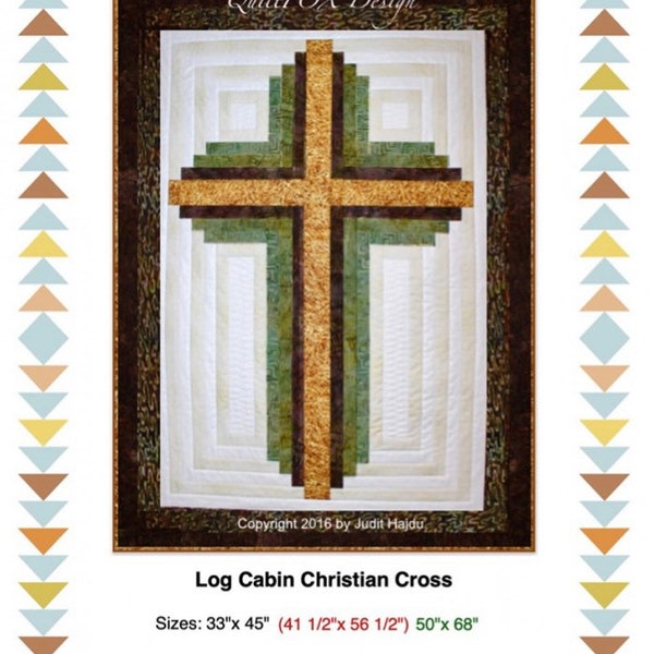 Log Cabin Cross Quilt Pattern - Etsy
