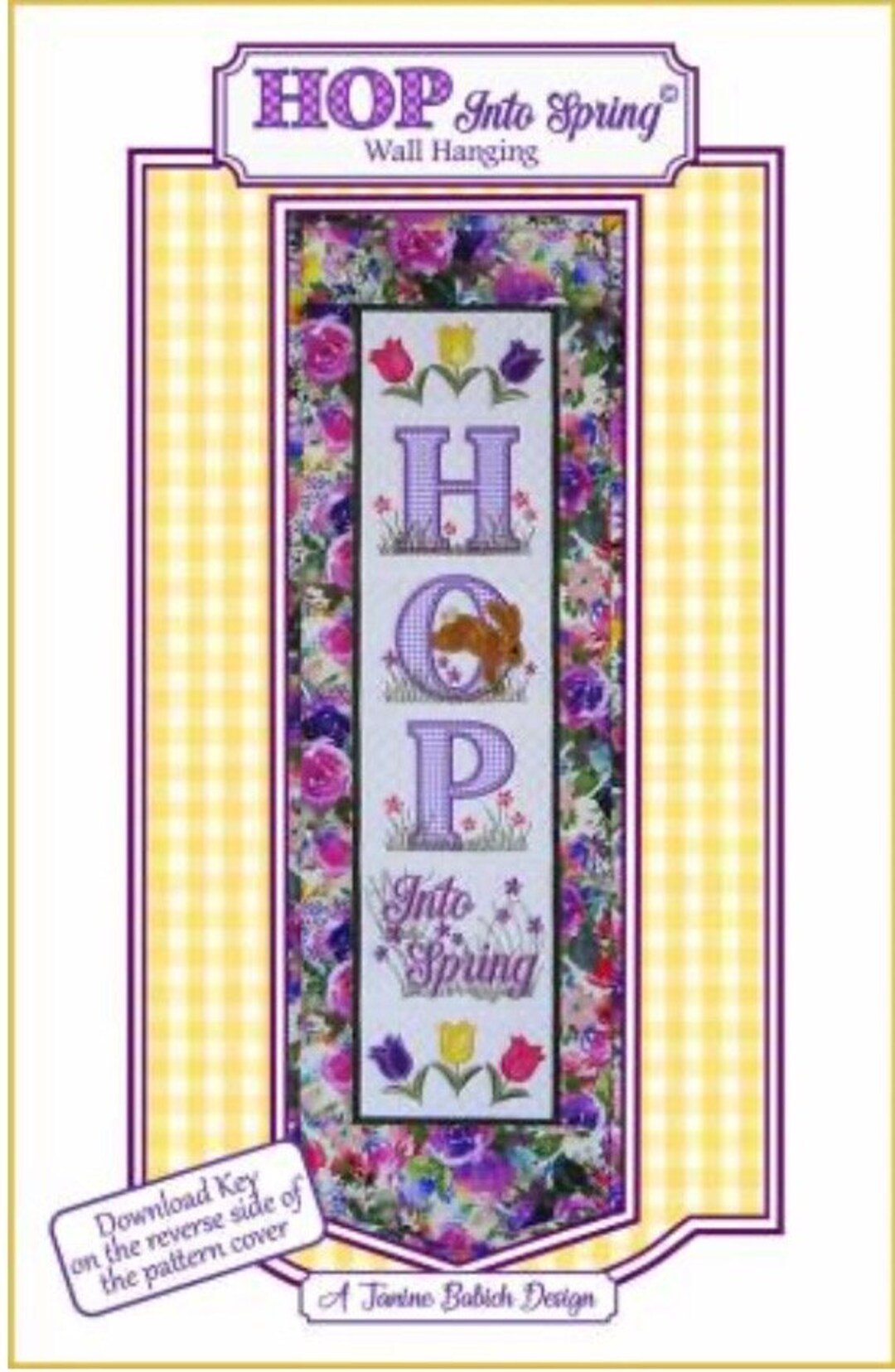 Hop Into Spring Machine Embroidery Pattern janine Babich Designs-wall ...