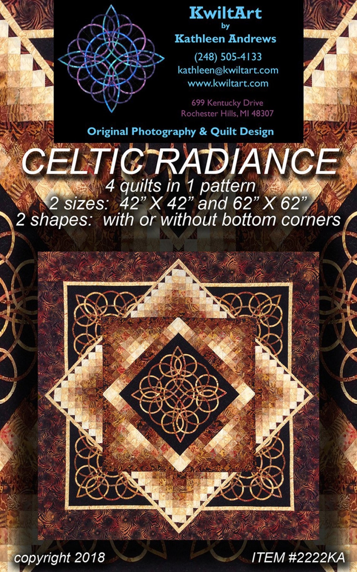CELTIC Radiance-optical Illusion Pieced Quilt Pattern - Etsy