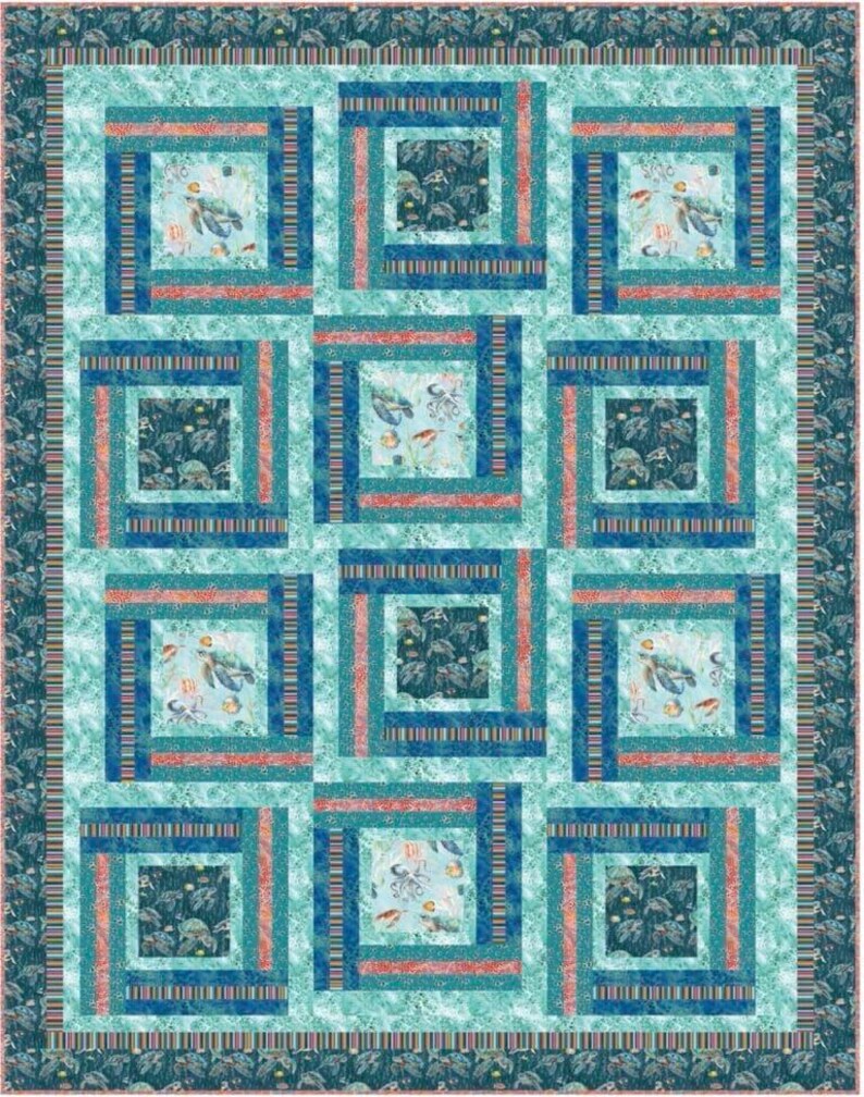 Sea Turtle Spin PDF Quilt Pattern-pine Tree Country Quilts-sandy Boobar ...