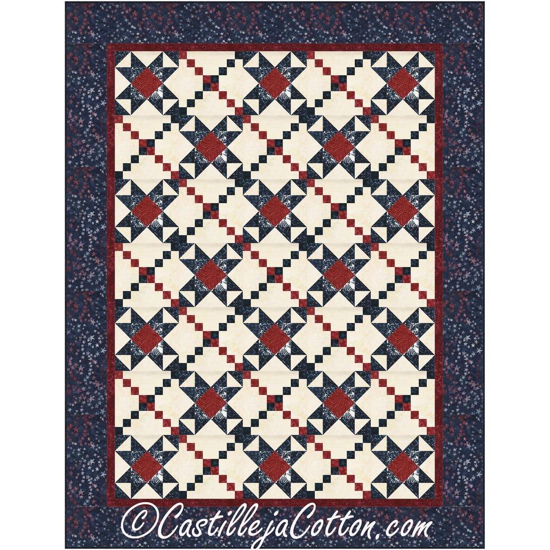 Chained Stars PDF Quilt Pattern -diane Mcgregor-castilleja Cotton - Etsy