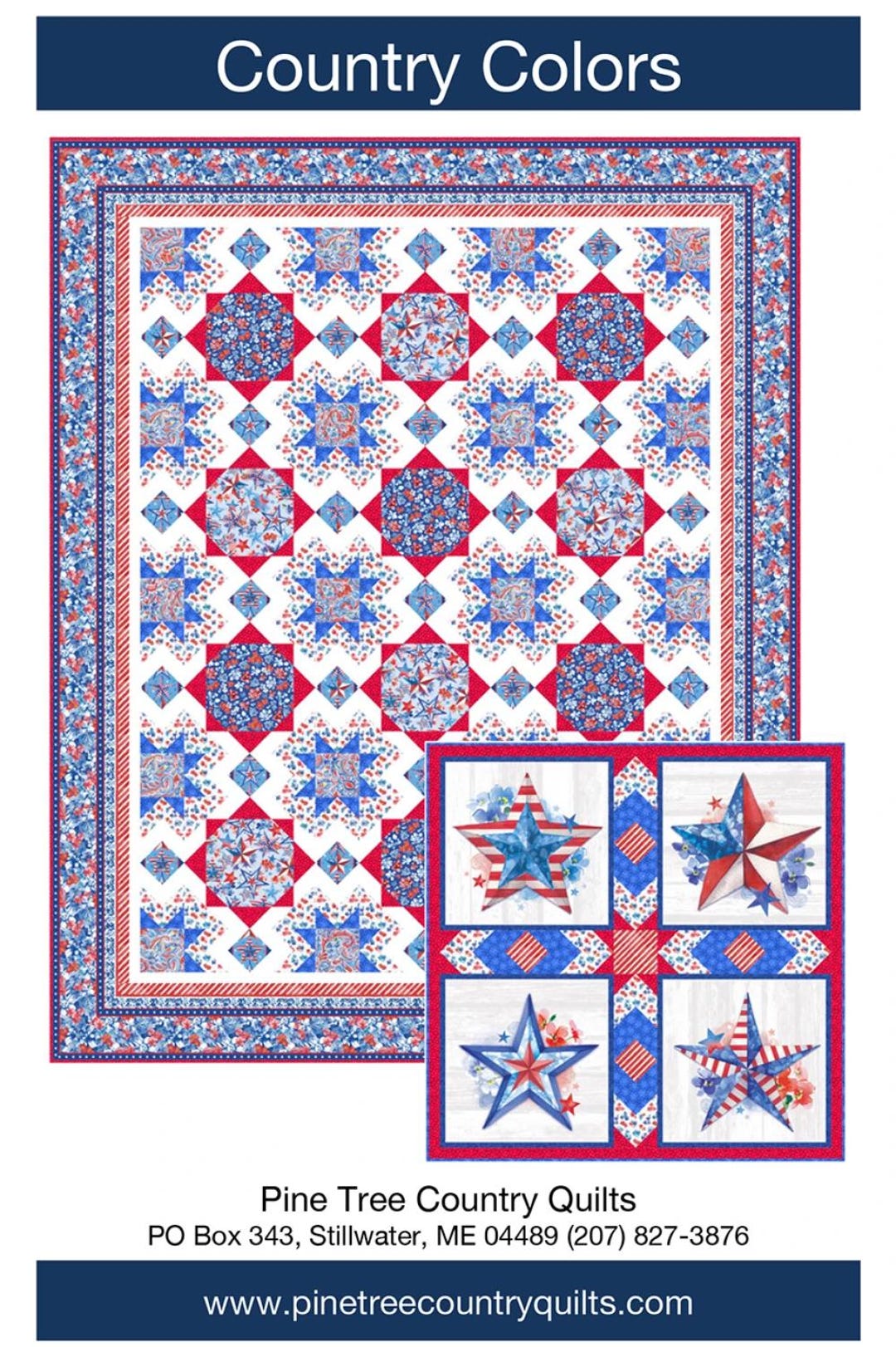 Country Colors Quilt Pattern by Pine Tree Country Quilts Pieced Quilt ...