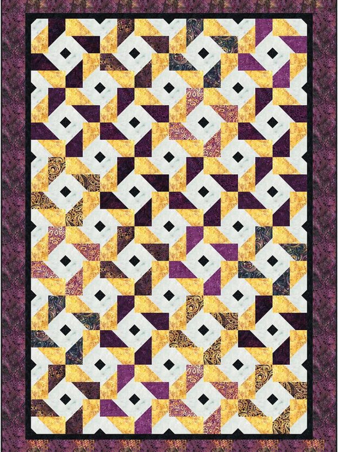 Wheelies Quilt Pattern: Modern One-block Design (PDF Download, Lap/twin ...