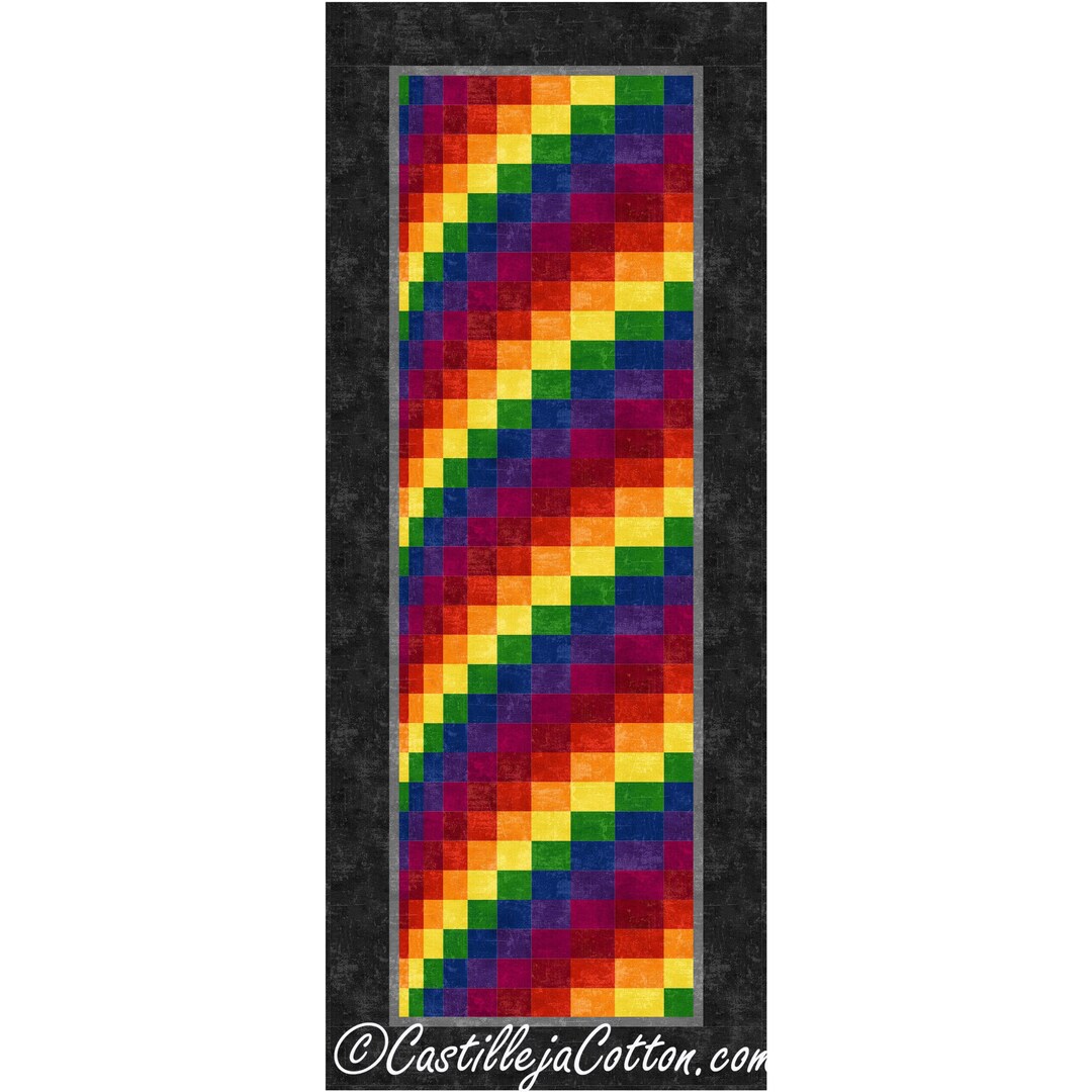Rainbow Bargello Table Runner Quilt Pattern PDF Quilt Pattern-diane ...