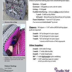 The Gemini Flight Bag-bag Pattern-studio Kat Designs - Etsy