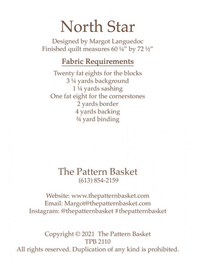 North Star-christmas Quilt Pattern-star Quilt Pattern-the Pattern ...