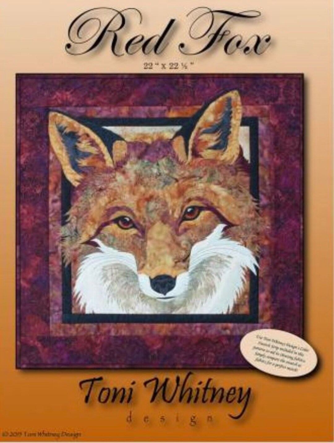 Red Fox Quilt Pattern-appliqué Quilt Pattern-toni Whitney - Etsy