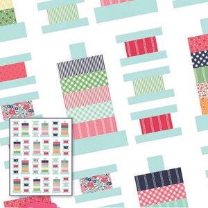 Strippy Spools Quilt Pattern by Its Sew Emma-jocelyn Ueng - Etsy