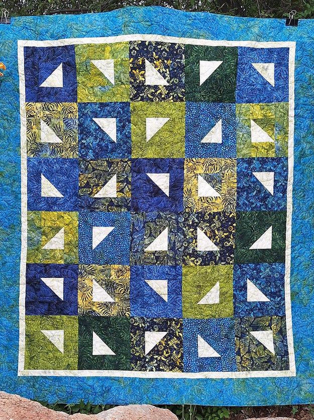 Middle Ground PDF Quilt Pattern: Beginner Pieced Quilt (throw, Twin ...