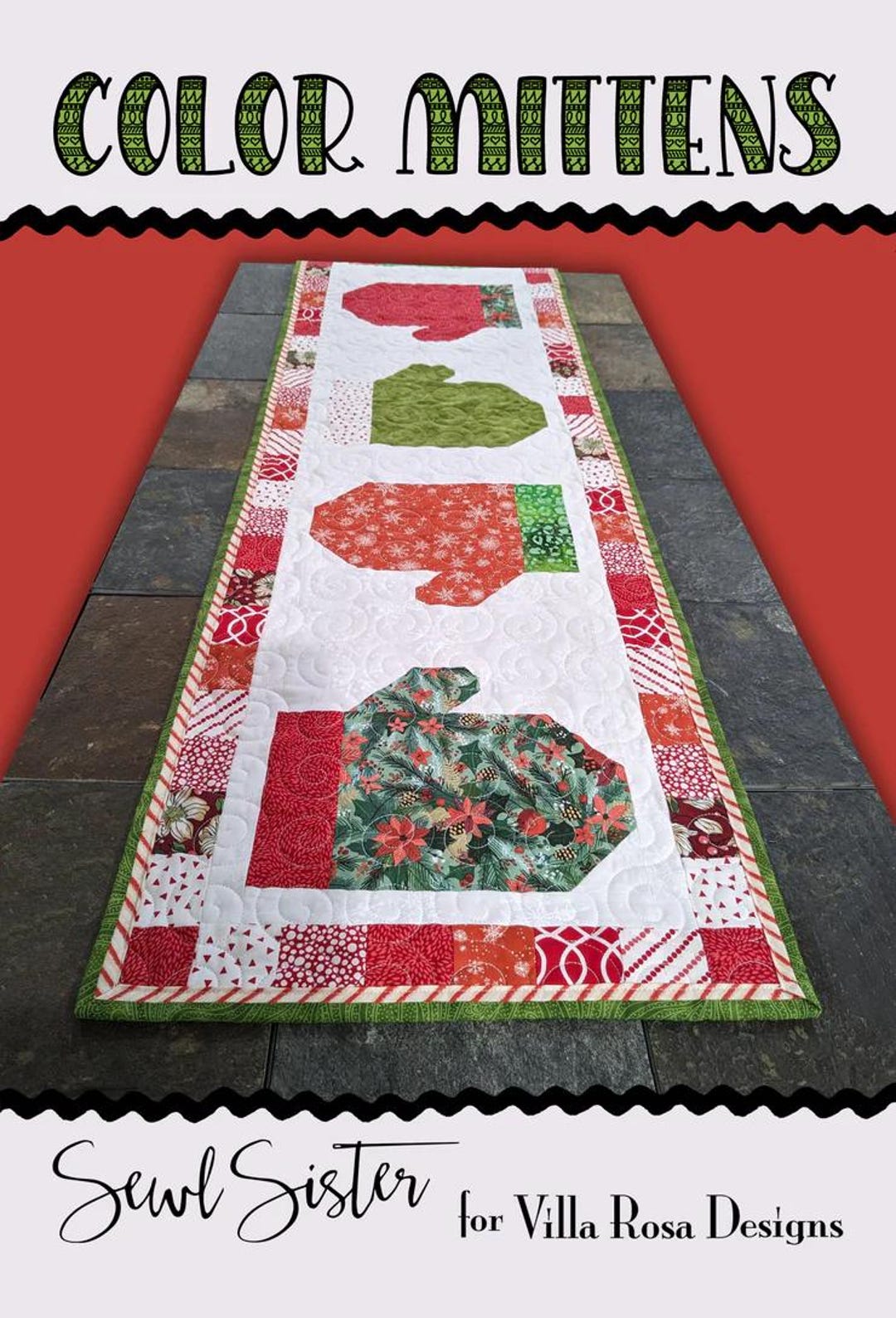 Color Mittens Quilt Pattern PDF Quilt Pattern-villa Rosa Instant ...