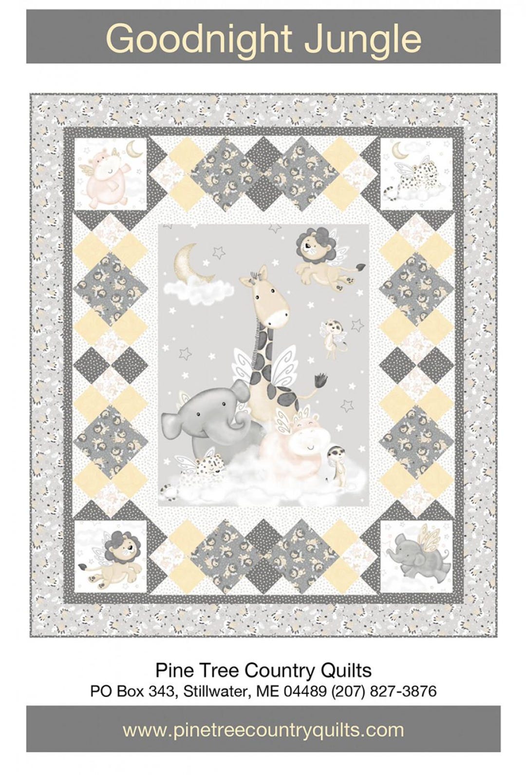Goodnight Jungle Quilt Pattern PDF Quilt Pattern-pine Tree Country ...