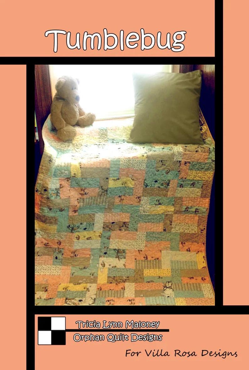 Tumblebug Quilt Pattern PDF: Villa Rosa Table Runner (digital Download ...