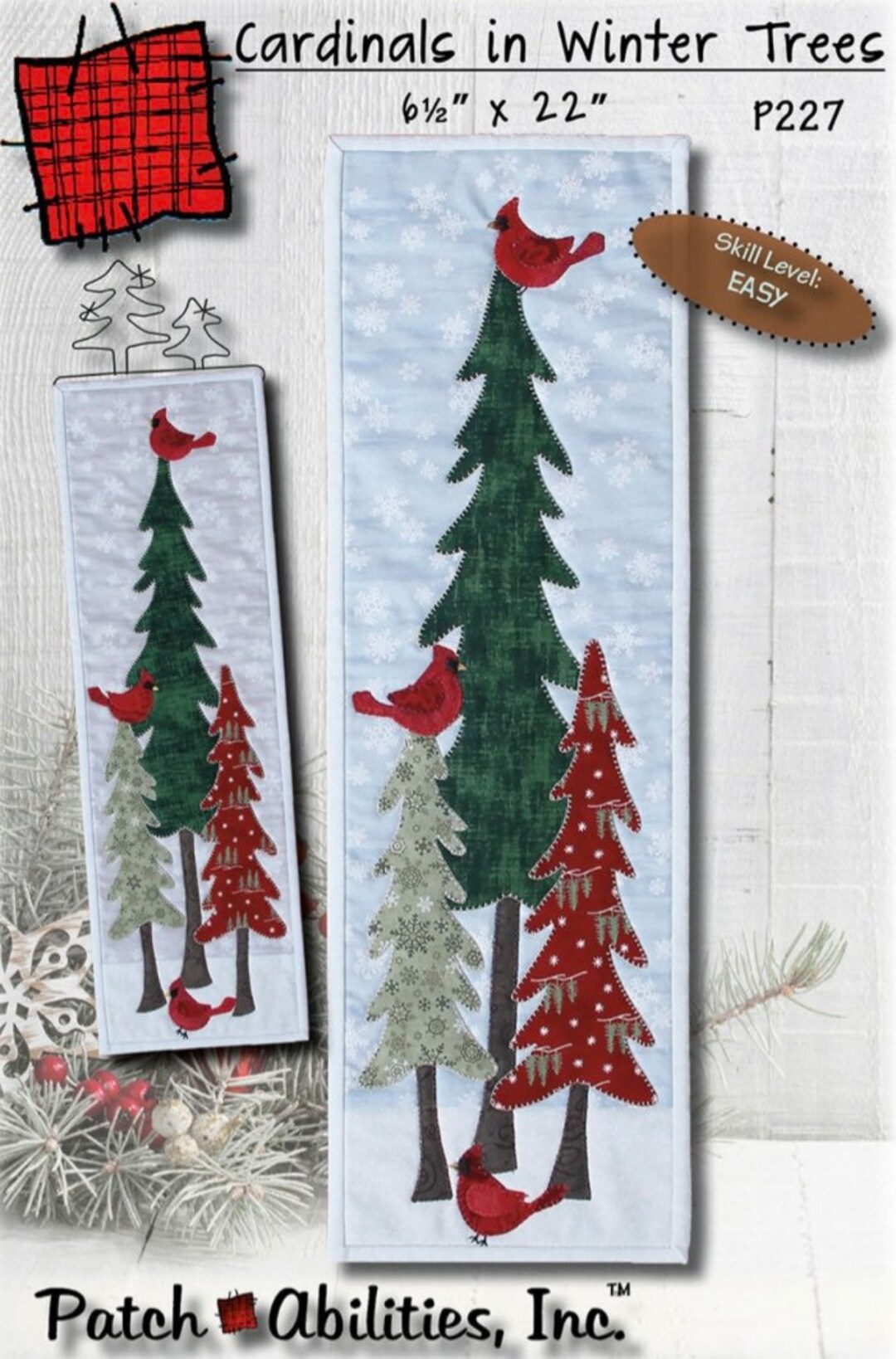 Cardinals in Winter Trees-wall Hanging Quilt Pattern-patch Abilities ...