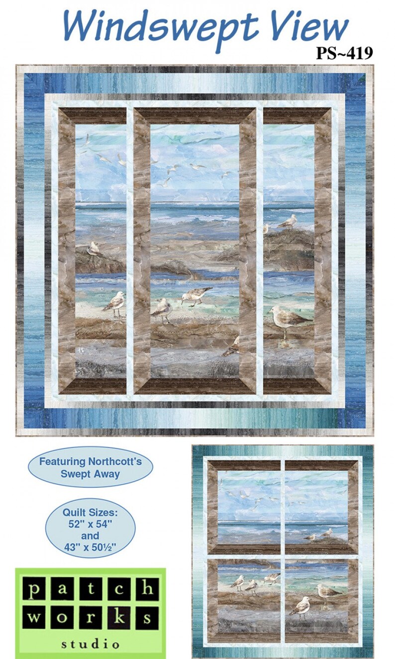 WINDSWEPT View-quilt Pattern-patch Work Studio-panel Quilt - Etsy