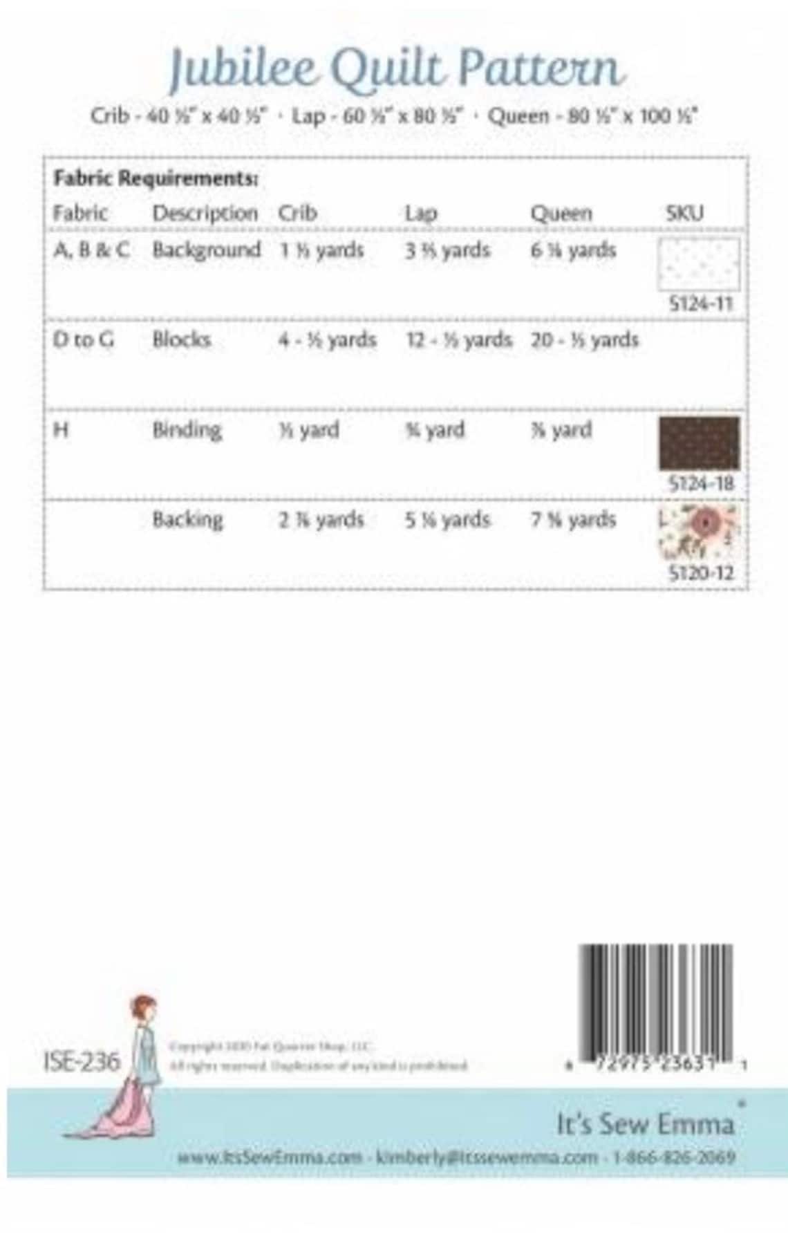 Jubilee-quilt Pattern-its Sew Emma - Etsy