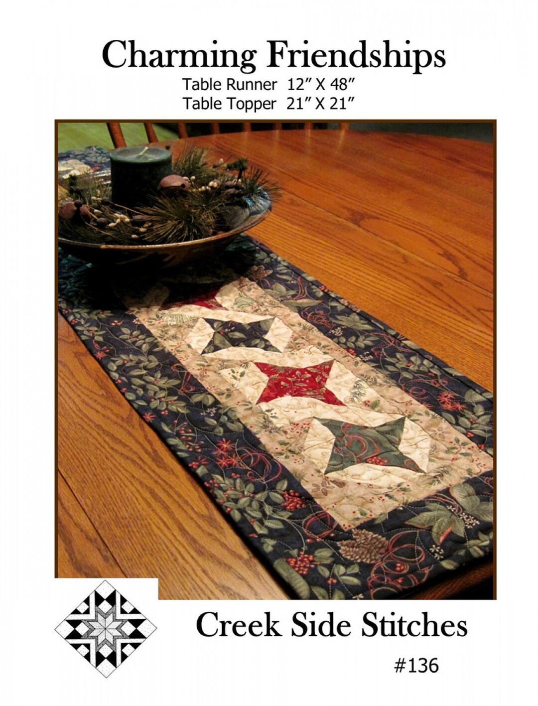 Charming Friendships-table Runner Pattern -charm Pack Table Runner ...