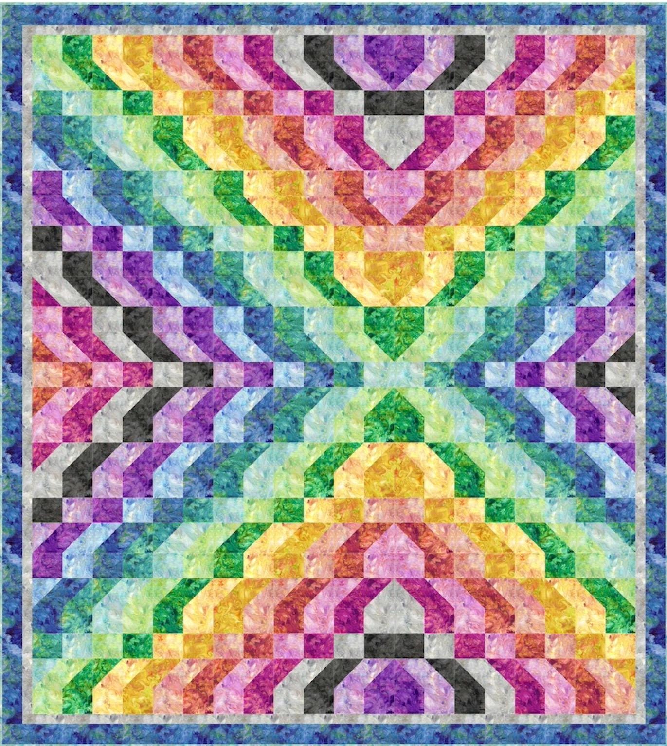 Mixed Ripple Quilt Pattern PDF Quilt Pattern-pine Tree Country Quilts ...