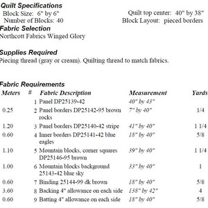 Eagle Landing Panel Quilt Pattern PDF Quilt Pattern-diane Mcgregor-castilleja Cotton-northcott ...