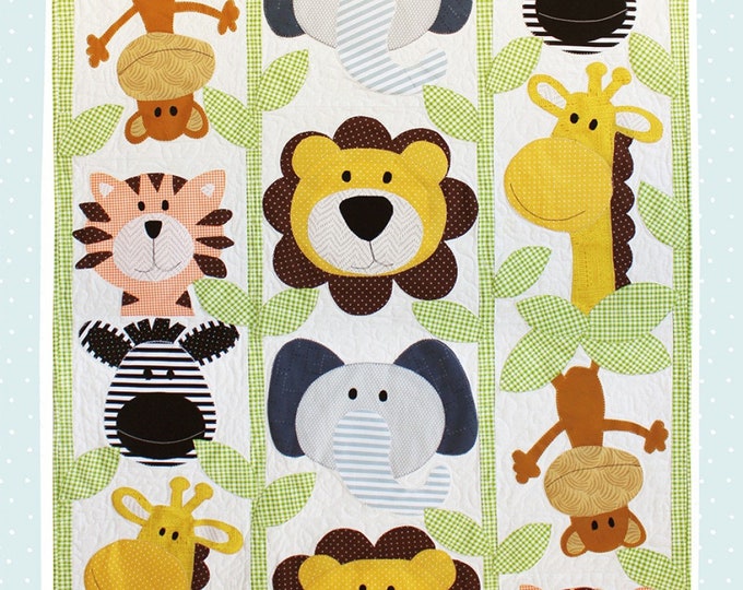 Jungle Buddies-applique Quilt Pattern-jennifer Heyden-jennifer Jangles ...