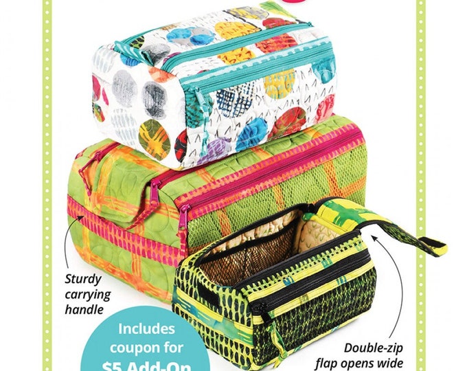 Double Zip Gear Bag Pattern 2.0-patterns by Annie-pattern-toiletry Bag ...