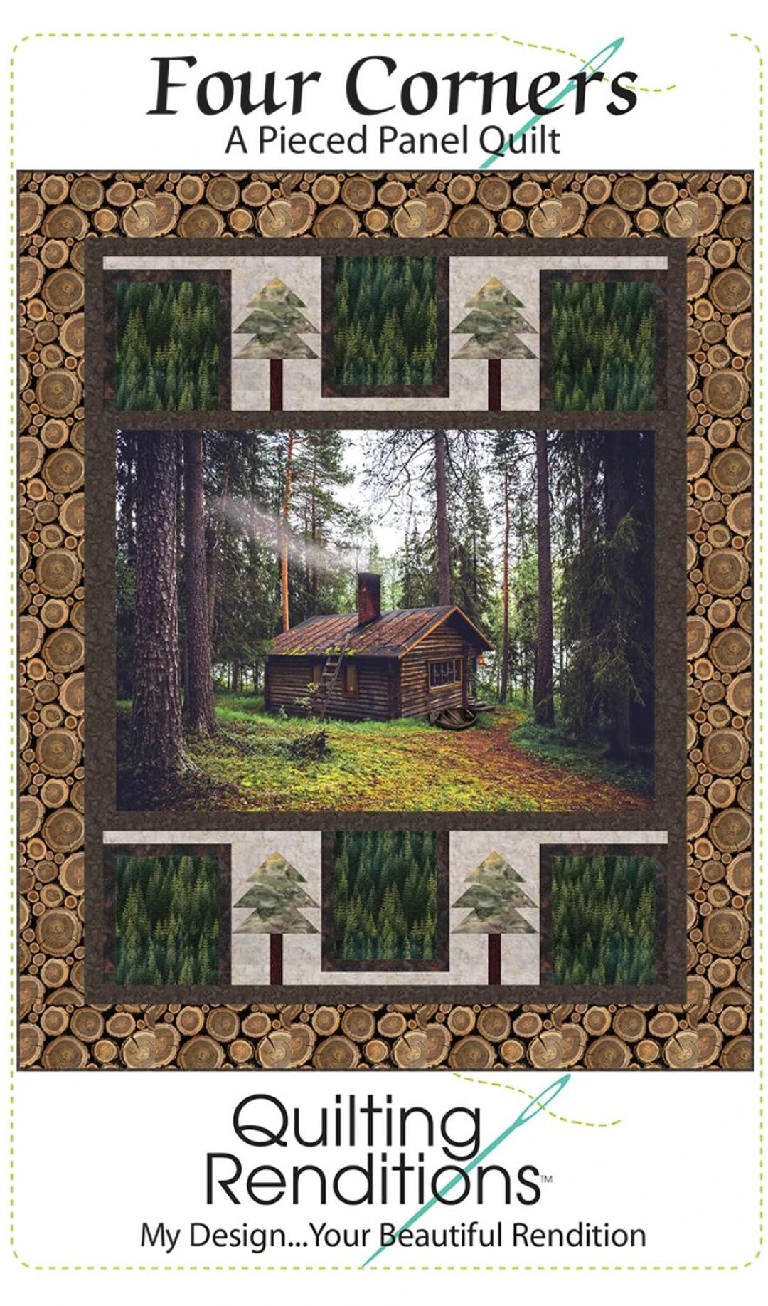 Four Corners Quilt Pattern by Quilting Renditions-panel Quilt Pattern ...