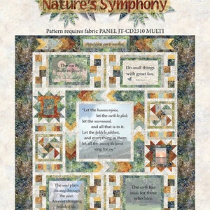 Natures Symphony -quilt Pattern-wing and a Prayer Design-panel Quilt ...