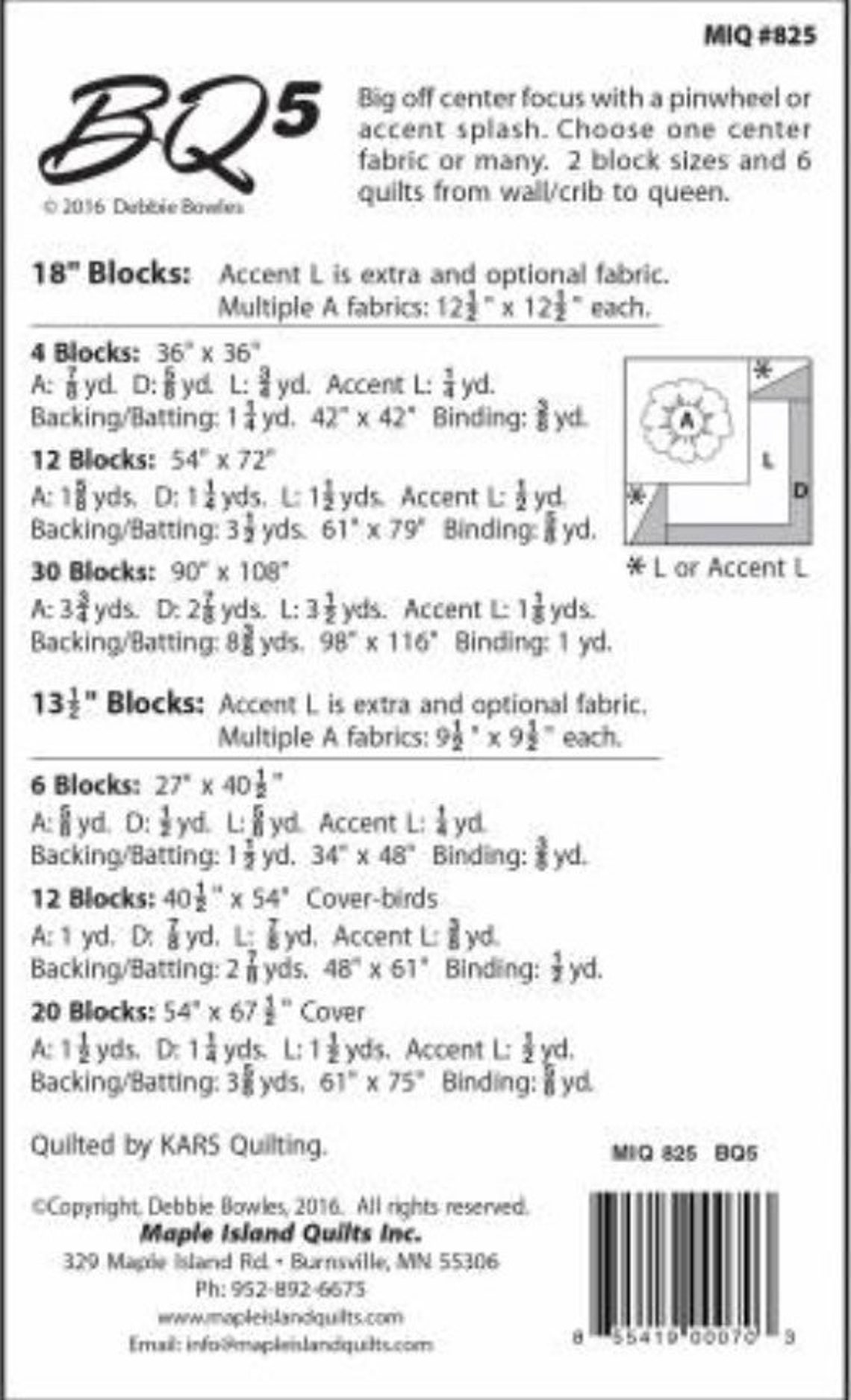 BQ5 Quilt Pattern-maple Island Quilts-large Block Quilt - Etsy