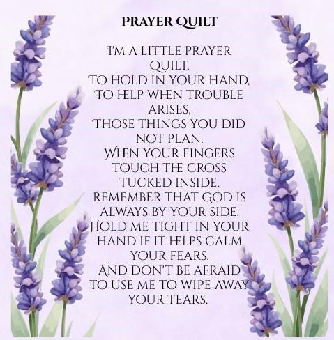Printable Pocket Prayer Quilt Poem Tags: Christian Gift Card (PDF ...