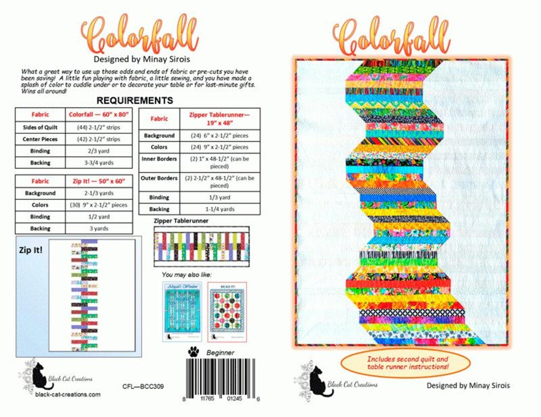 Colorfall Quilt Pattern PDF Quilt Pattern-pieced Quilt Pattern by Black ...
