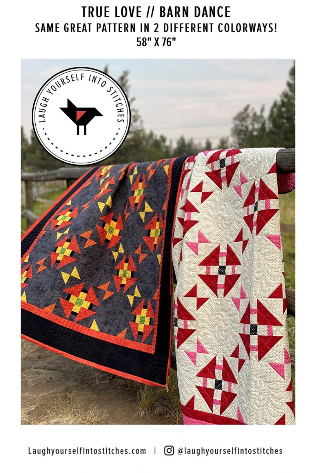 True Love Barn Dance-quilt Pattern-laugh Yourself Into Stitches-karen Walker - Etsy