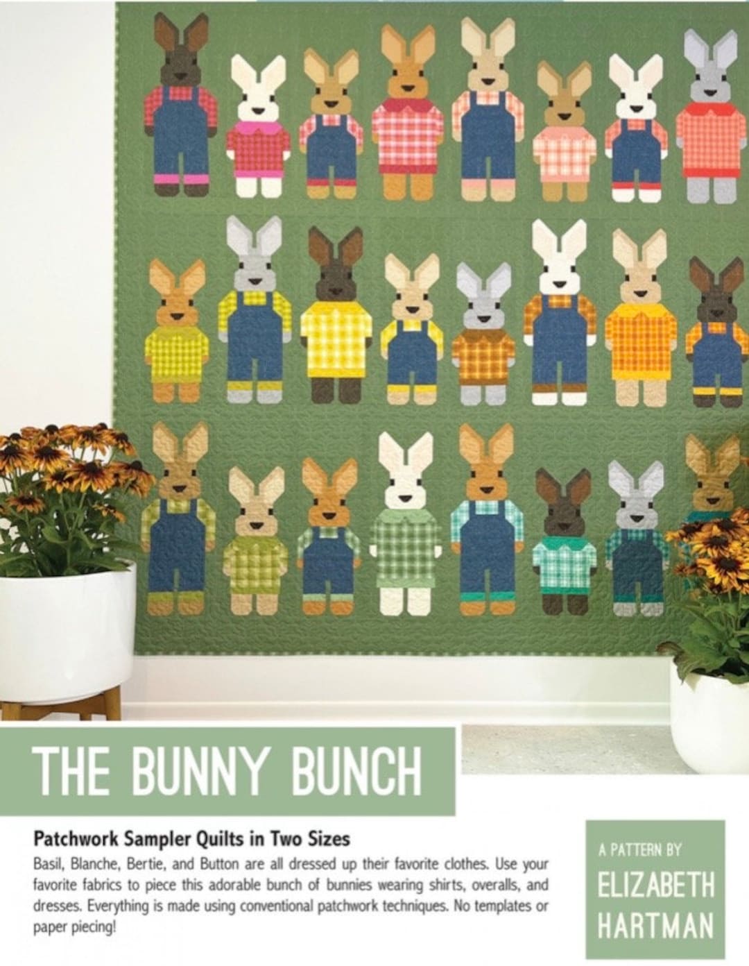The Bunny Bunch-quilt Pattern-elizabeth Hartman-pieced Quilt Pattern - Etsy