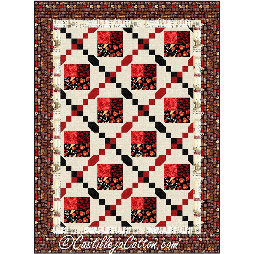 Paris Chains Four Patches Quilt Pattern PDF Quilt Pattern-diane ...
